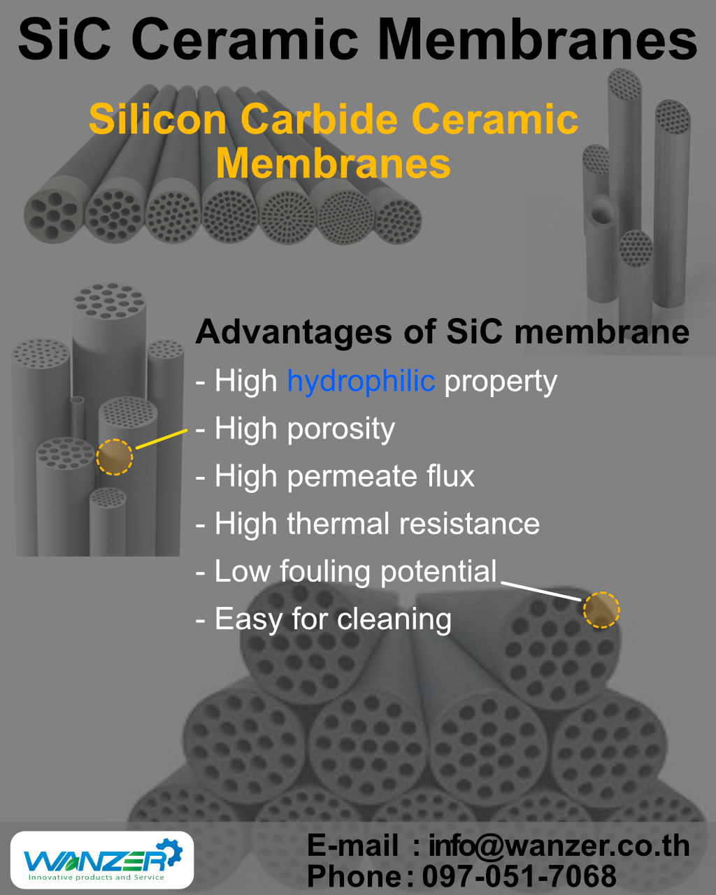 SiC Ceramic Membranes - Wanzer Company